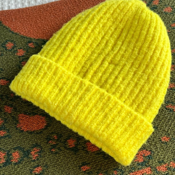 Zara | Accessories | Zara Kids Neon Yellow Knit Hat | Poshmark
